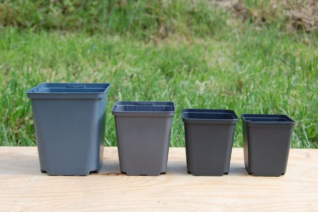 Square Plastic Plant Pots